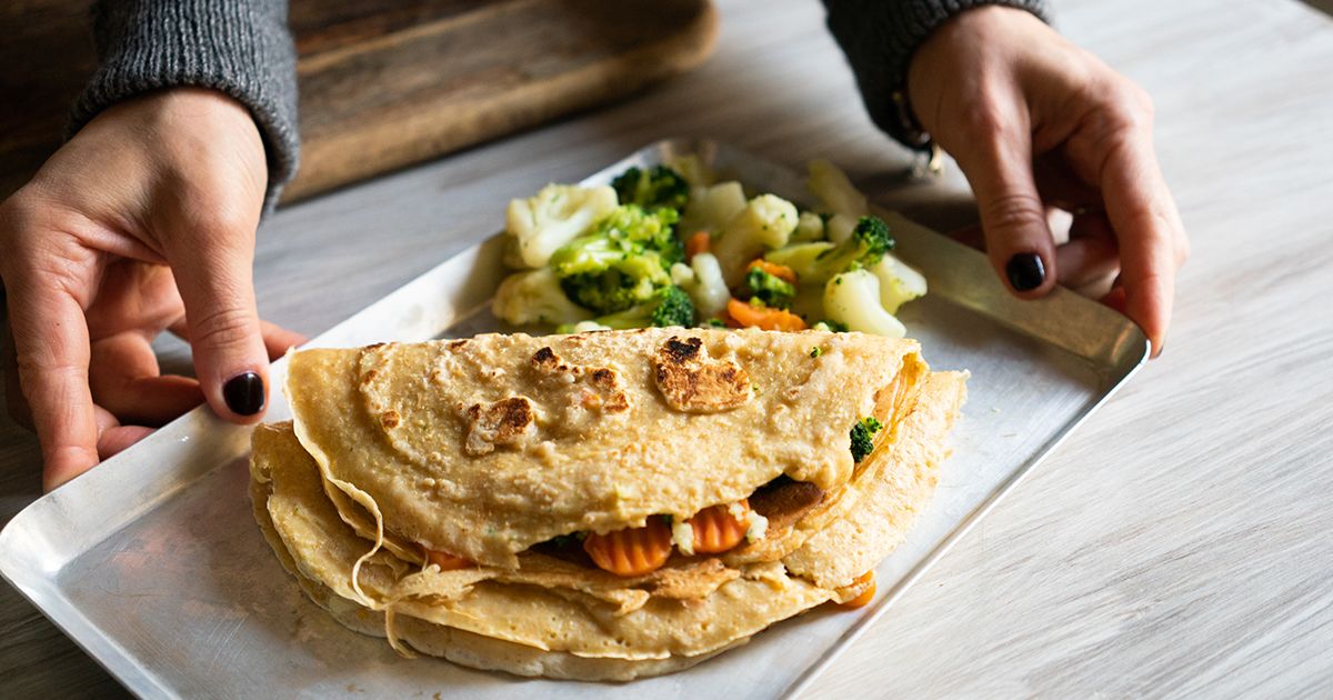 Crêpes integrali con verdure tricolore - Ricette Orogel