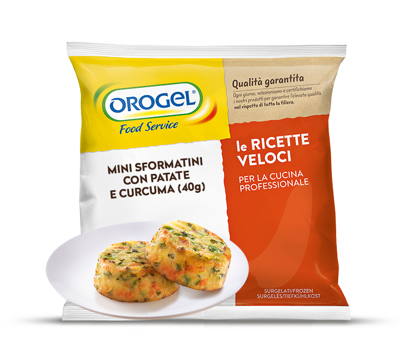 Flan with potatoes and turmeric - Orogel Frozen Food